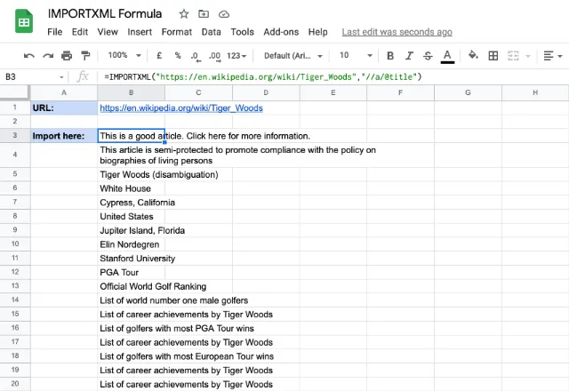 How to use the IMPORTXML formula in Google Sheets - Sheetgo